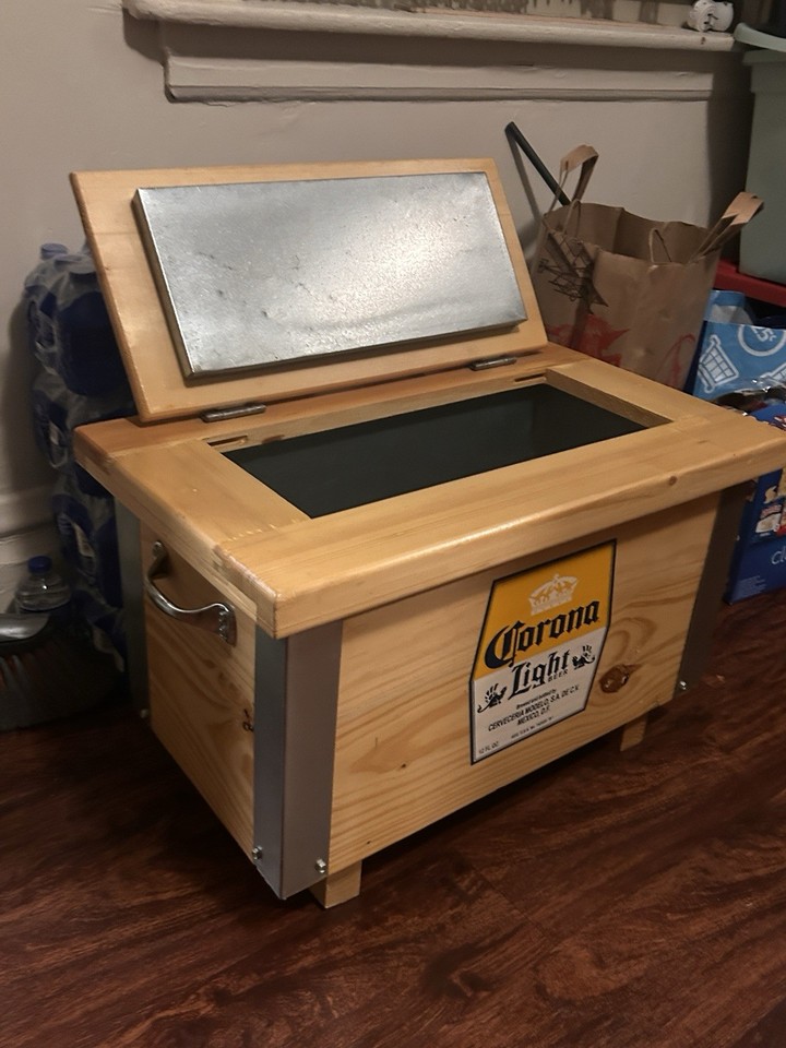 Corona Light Beer Wooden Cooler Breweriana Collectible Bar Decor ...