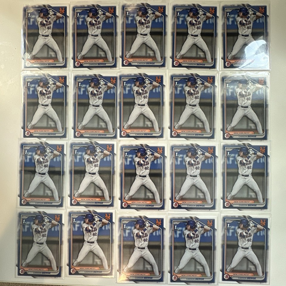 (76x Mega Lot) 2024-25 Carson Benge Bowman Draft (MLB TOP 100 Prospect ...