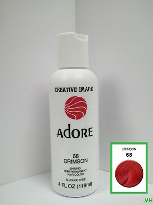 CREATIVE IMAGE ADORE SEMI PERMANENT HAIR COLOR #68 CRIMSON 4oz | eBay