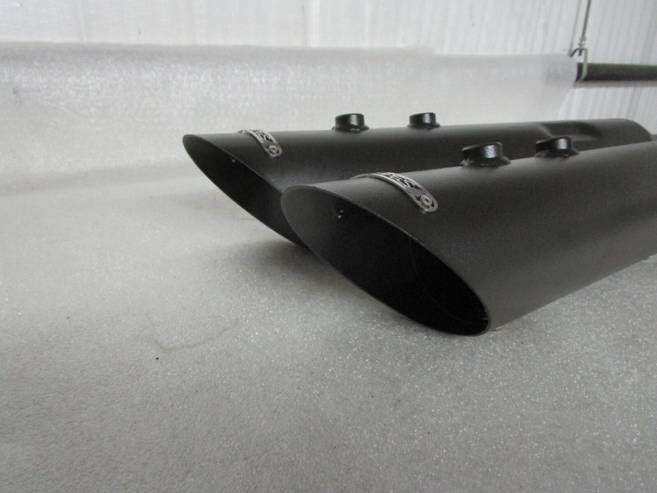 95-16 Harley Davidson Touring Hash Pipes 4" Slash Down Slip-on Mufflers ...