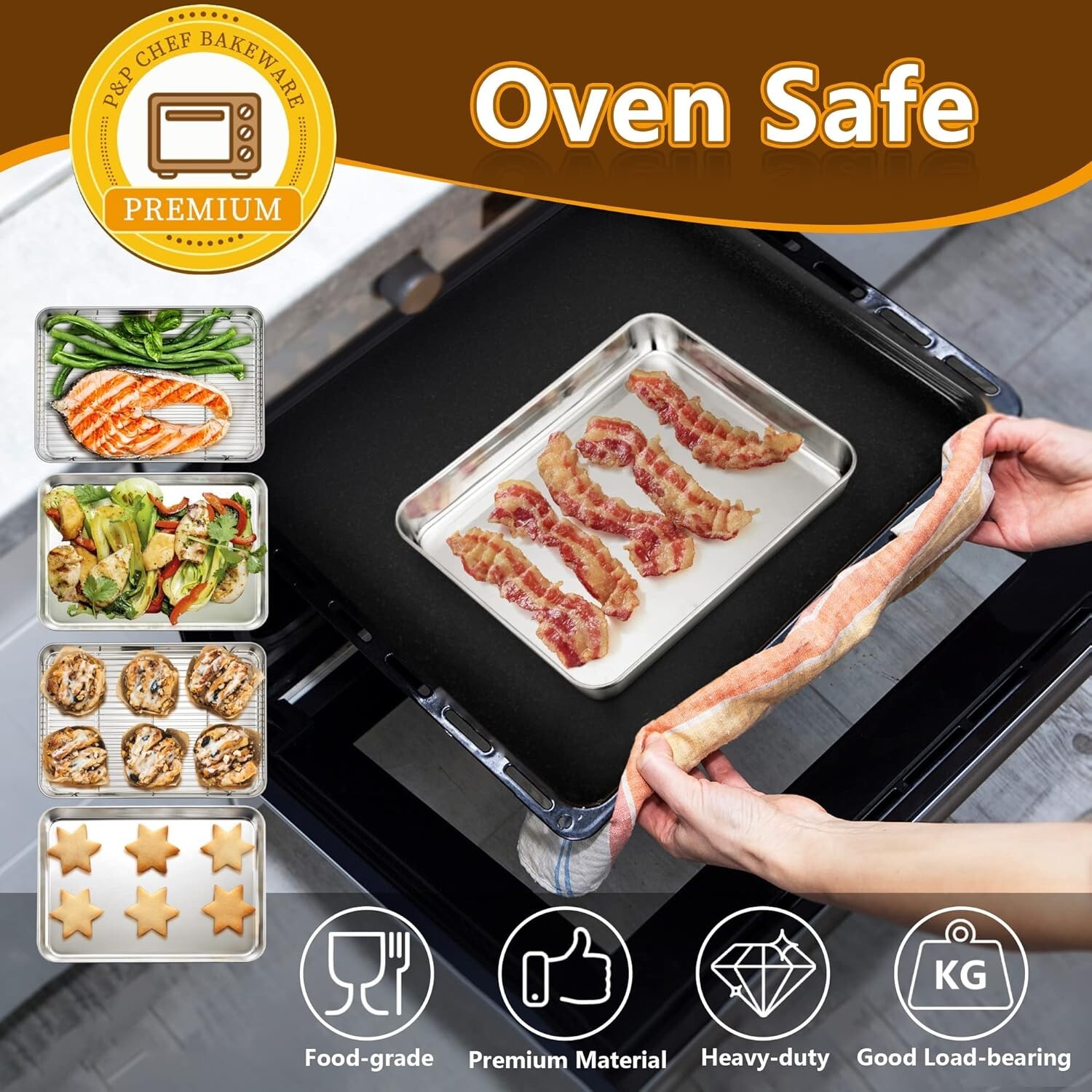 Toaster Oven Baking Pan Broiler Roasting Grill Replacement Tray ...