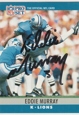 Eddie Murray signed 1990 Pro Set card Detroit Lions autograph | eBay