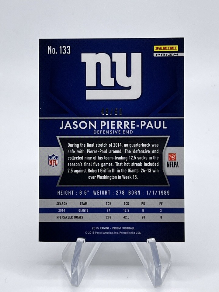 2015 Prizm Jason Pierre-Paul Purple /50 Giants | eBay