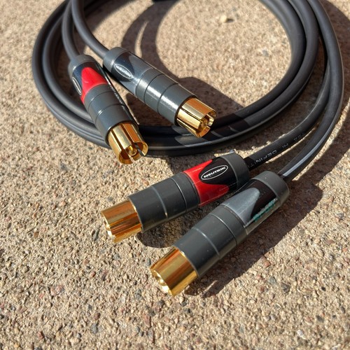 Neutrik RCA & Mogami 2965 Cable w/ NF2C-B/2 Phono Connectors Analog + S ...
