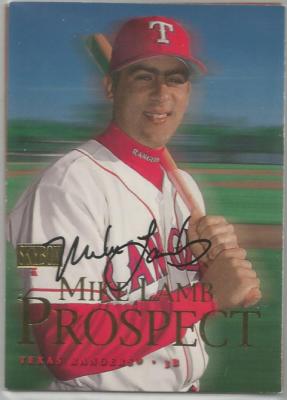 Texas Rangers MIKE LAMB autographed 2000 Skybox | eBay