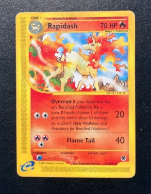 RAPIDASH - 62/165 - Expedition Base Set - Rare - Pokemon Card | eBay