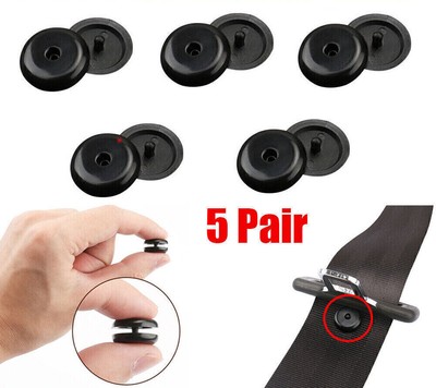 5 Pair Car Seat Belt Stopper Spacing Limit Buckle Clip Retainer Stop ...