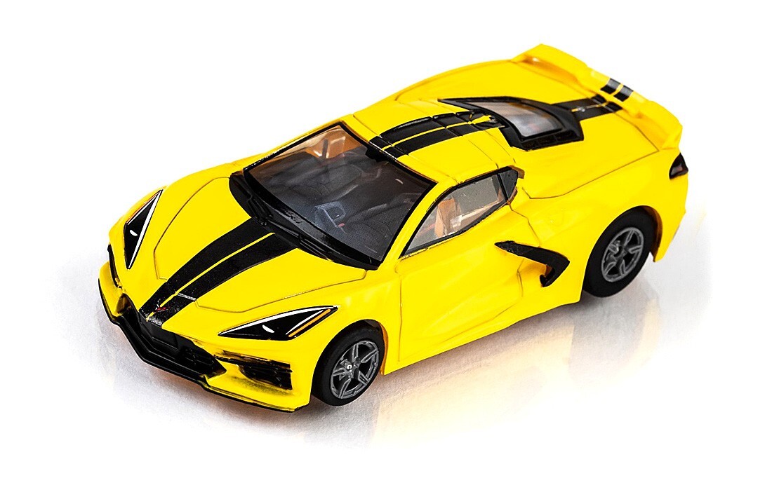 AFX Mega G+ Corvette C8 Yellow Clear Collector HO Slot Car #22013 IN STOCK!! | eBay