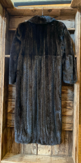 Dark Ranch Mink Coat, Glazed, Dolly P, Petite Mink, Full Length, Mob ...