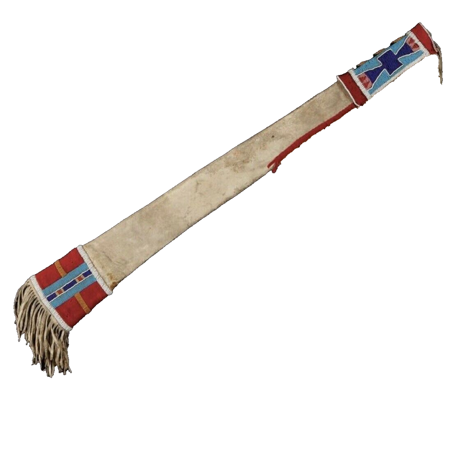 Gun Cover Native American Indian Beaded Sioux Style Hide Rifle Scabbard ...