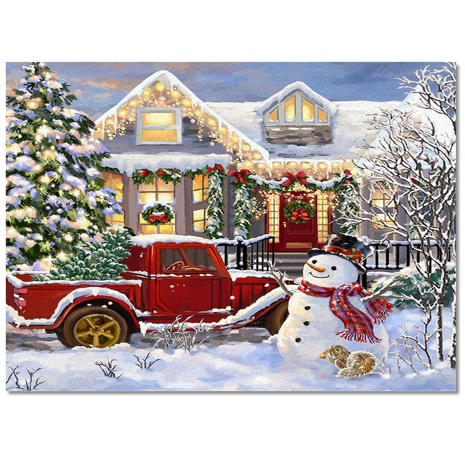 Christmas Snowman Area Rug 2'x3' for Bedroom Nursery Room Happy New ...