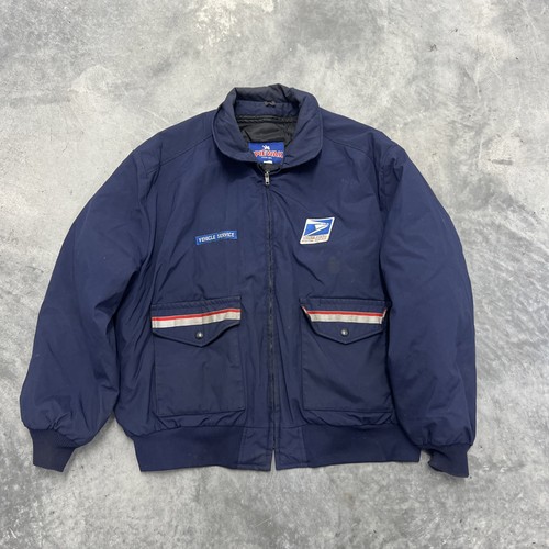 Vintage 80s 90s Men's USPS Employee Jacket Postman Uniform Blue Sz 3XL ...