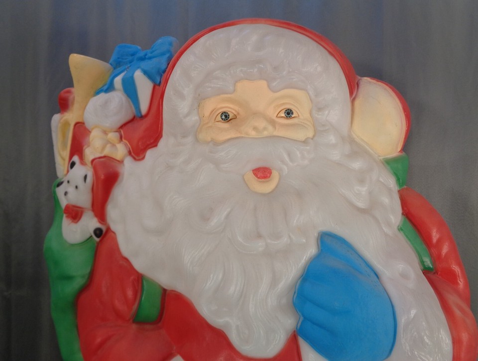 Vintage 42" Santa’s Best SANTA CLAUS Lighted BLOW MOLD Christmas Yard ...