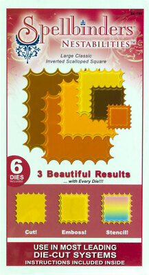Spellbinders Nestabilities Large Classic Inverted Scallop Squares Die ...
