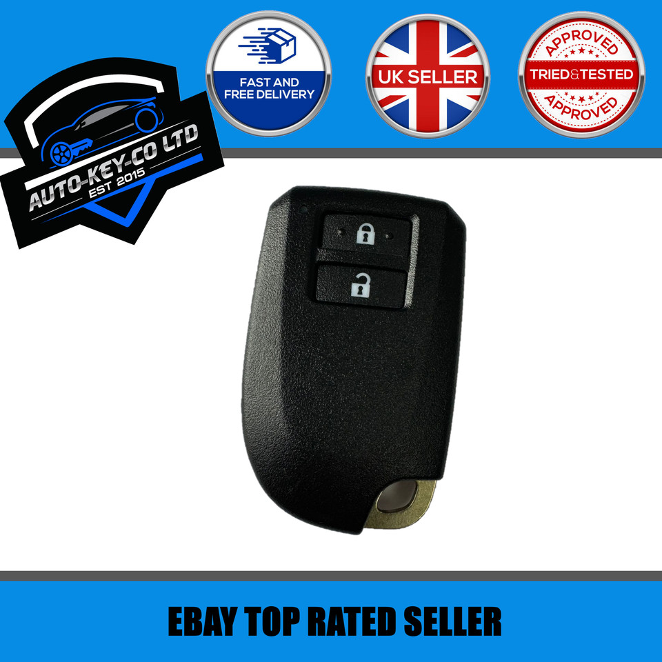NEW 2 BUTTON REMOTE SMART KEY FOB CASE TOYOTA AYGO / PEUGEOT 108 ...