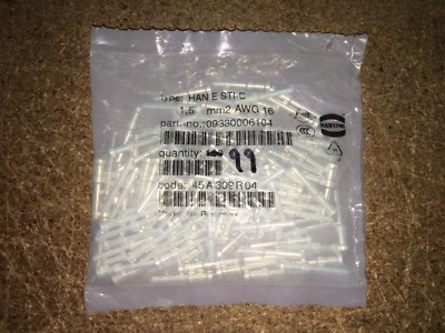 (99 PIECE LOT) 09330006104, HARTING, CONTACT H.D. CRIMP PIN 16AWG, ROHS ...