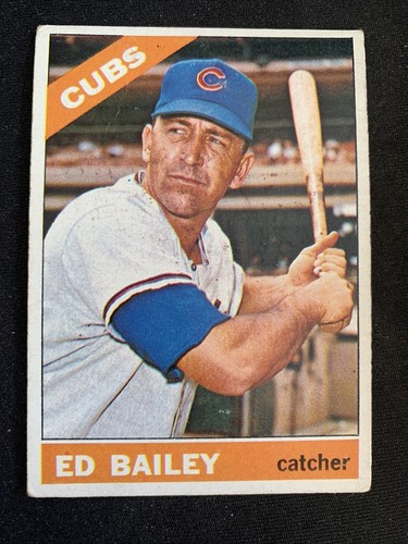 1966 Topps Baseball Card #246 Ed Bailey Chicago Cubs Vg Crease Free ...