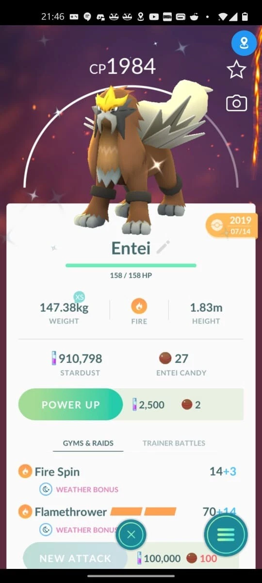 Pokemon Shiny Entei