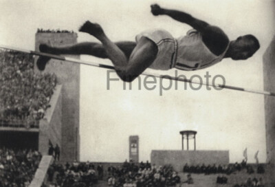 1936 Berlin OLYMPIC High Jump Dave Albritton USA LENI RIEFENSTAHL Photo ...