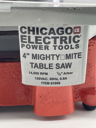 Chicago Electric Mighty Mite 4" Table Saw! Minimal Use! Tested! | eBay ...