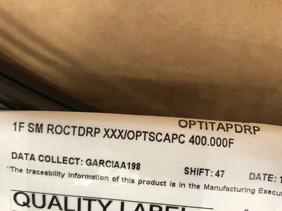 CORNING ROC Fiber Drop Cable Assembly 400ft, Toneable, SC/APC OptiTap ...