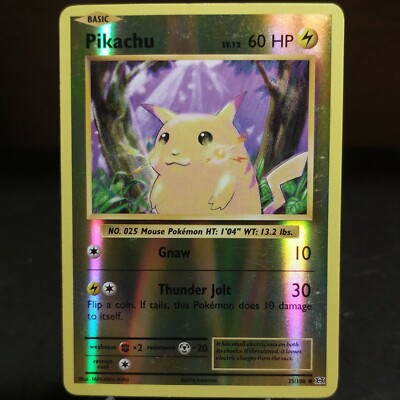 Pikachu 35/108 LP/NM Reverse Holo XY Evolutions Foil 2016 Pokemon TCG ...