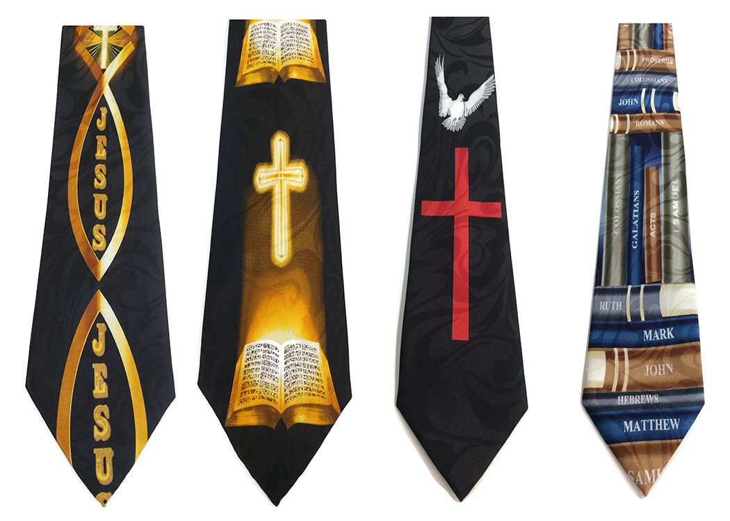 Pack of 4 Steven Harris Christian Jesus Necktie Religious Neck Tie ...