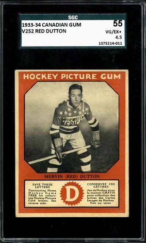 1933 V252 Canadian Gum Red Dutton - SGC 55 | eBay