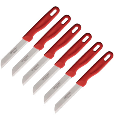 6 PACK Solingen Kitchen Fruit Knife 3.25" Solingen Steel Blade Plastic ...