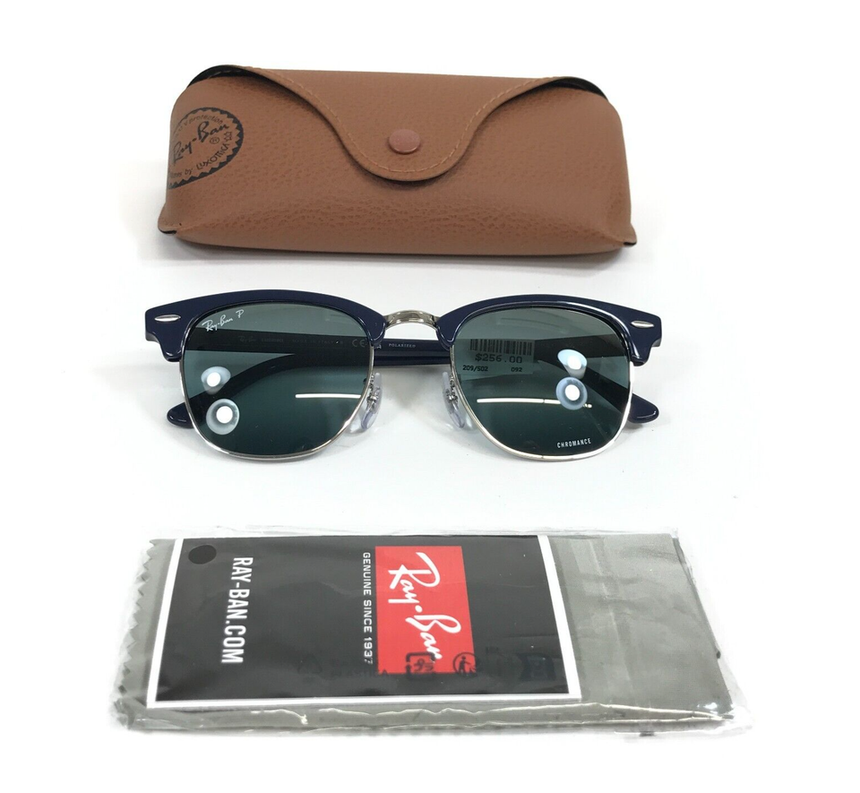 Ray-Ban Sunglasses RB3016 CLUBMASTER 1366/G6 Chromance Polished Blue ...