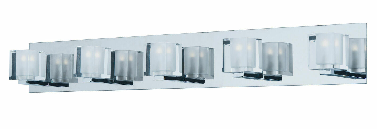 ECO Lighting Chrome Blocs 35"Width Bath Light 4001-5CH | eBay