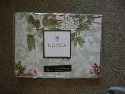DORMA "ANTIQUE FLORAL " STANDARD PILLOWCASE-NATURAL BNIP | eBay