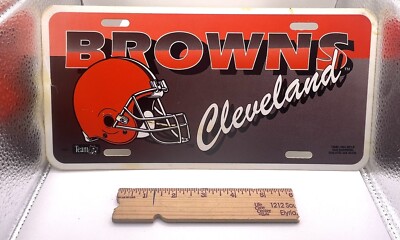 Vintage Cleveland Browns Plastic License Plate Football NFL Dawg Pound ...