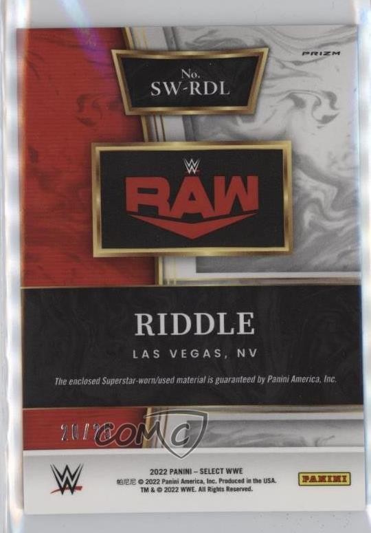 2022 Panini Select WWE Selective Swatches Tie-Dye Prizm 20/25 Matt ...