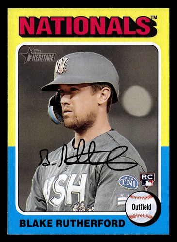 Blake Rutherford 2024 Topps Heritage #240 Nationals ROOKIE ...