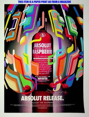 Absolut Raspberri Raspberry Vodka 2004 Print Magazine Ad Alcohol Poster ...