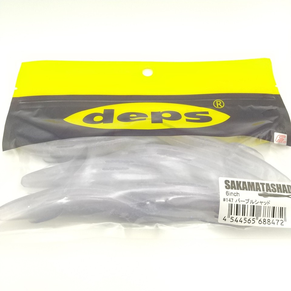 Deps Sakamata Shad 6 inch Soft Plastic Worms Choose Colors Made in ...