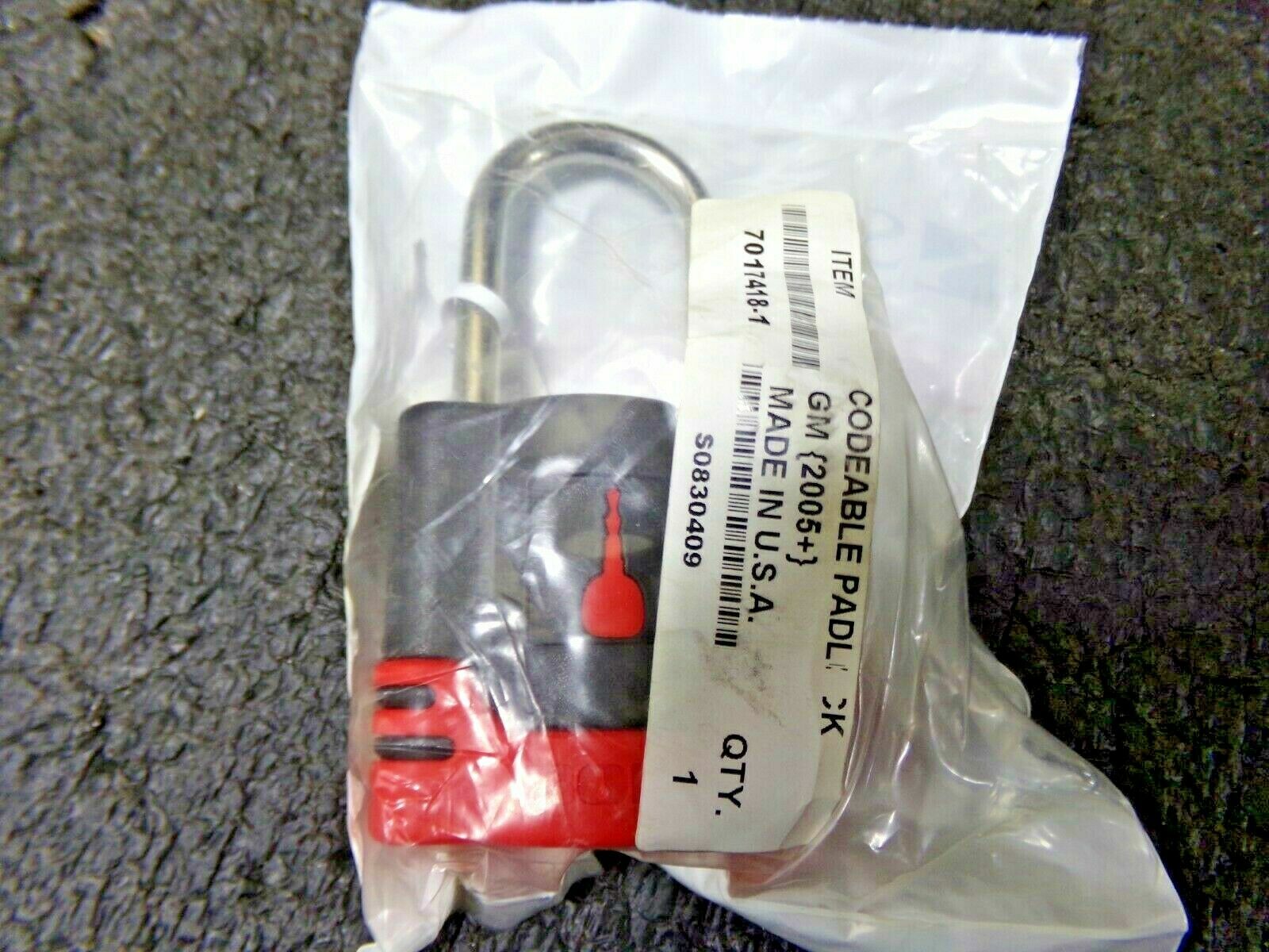 STRATTEC GM BOLT LOGO CODED PADLOCK #7017418 CLR CODEABLE LOCK, (RG) | eBay