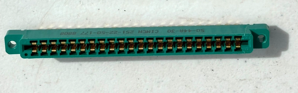 TRW Cinch 44 Pin Edge Connector W/Solder Tabs Gold Plated 251-22-50-177 ...