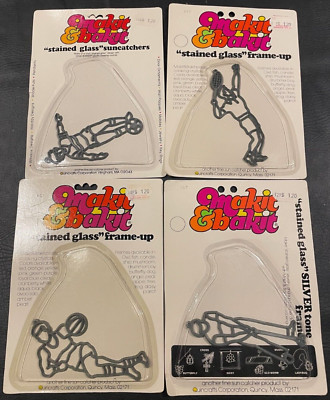 (4) Makit & Bakit Stained Glass Suncatchers SPORTS-GOLF-SOCCER-TENNIS ...