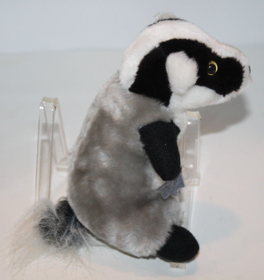 Proud Toy Badger 7" Black White Gray Soft Stuffed Animal Wild Wildlife ...