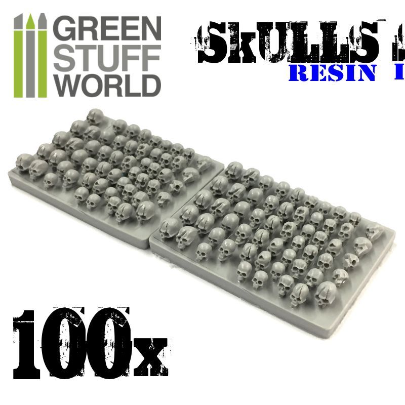 100x Resin Skulls - Sack of Skulls - Basing Scatter Scenery for ...