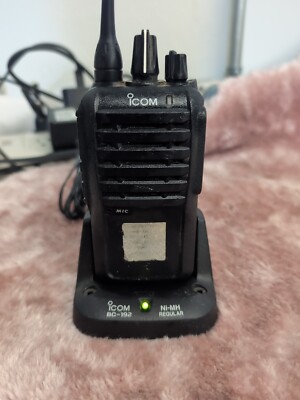 Icom IC-F4001 16 Channels UHF Two Way Radio Black W/ BC-192 Charging ...