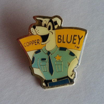 Copper Bluey Day Police Pin 1997 - Enamel & Gold Colored Pin by IMC | eBay