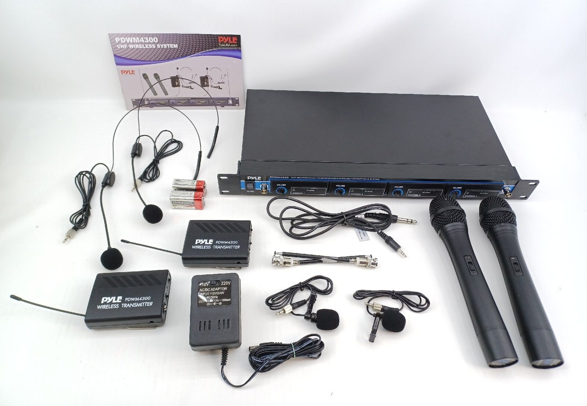 Pyle Pdwm4300 Vhf Wireless Rack Mount Microphone System Clearance ...