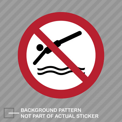 P052 No Diving Sticker Decal Vinyl iso 7010 iso 3864 hazard safety ...