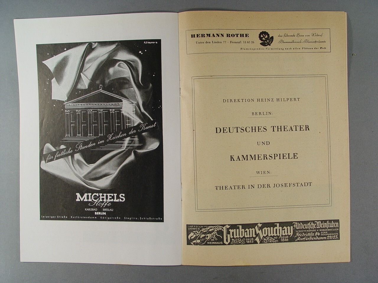 135947, Programm Programmheft 7, DEUTSCHES THEATER UND KAMMERSPIELE, 1940/41 | eBay.de