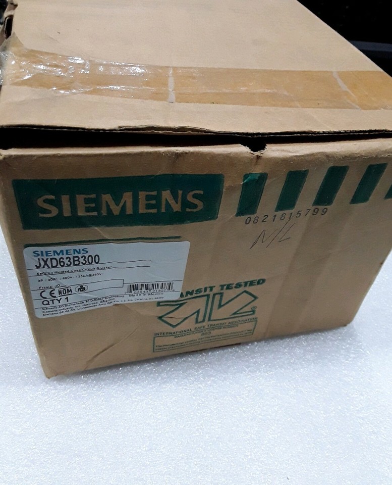 JXD63B300 SIEMENS 3POLE 300AMP 600V 25KA MOLDED CASE NEW | eBay