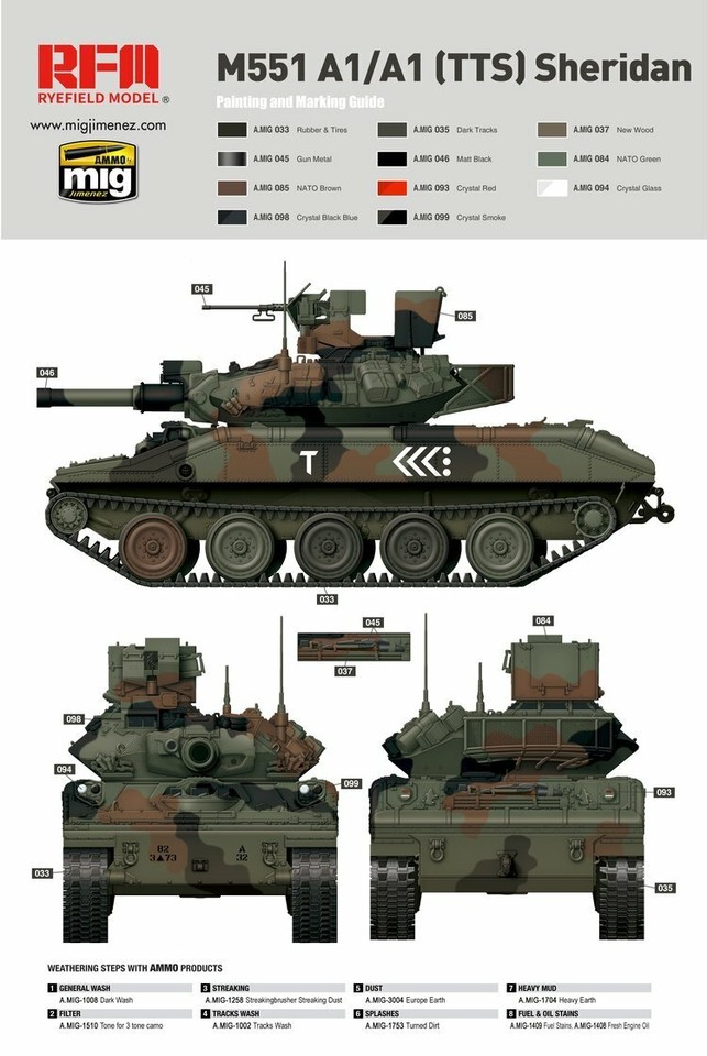 RYEFIELD MODEL RFM RM-5020 1/35 M551A1/A1 TTS Sheridan | eBay