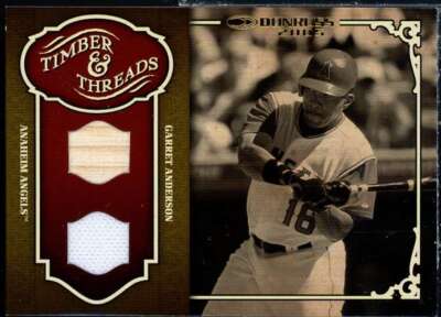 Garret Anderson Bat-Jsy Card 2005 Donruss Timber Threads Combo #12 | eBay